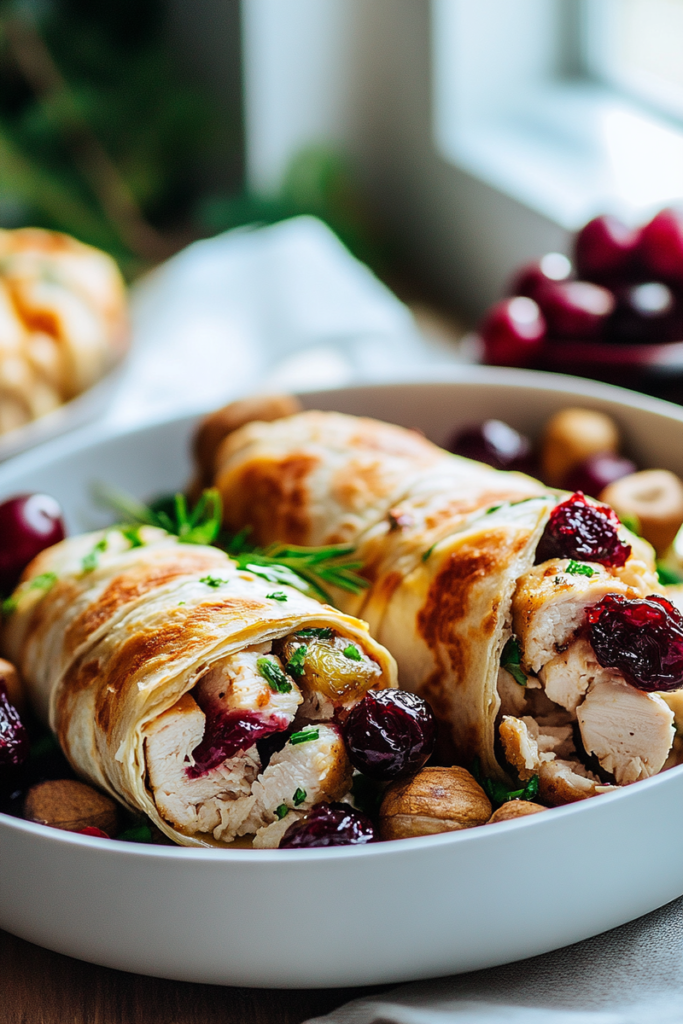 Easy Creamy Cranberry Chicken Wraps Recipe